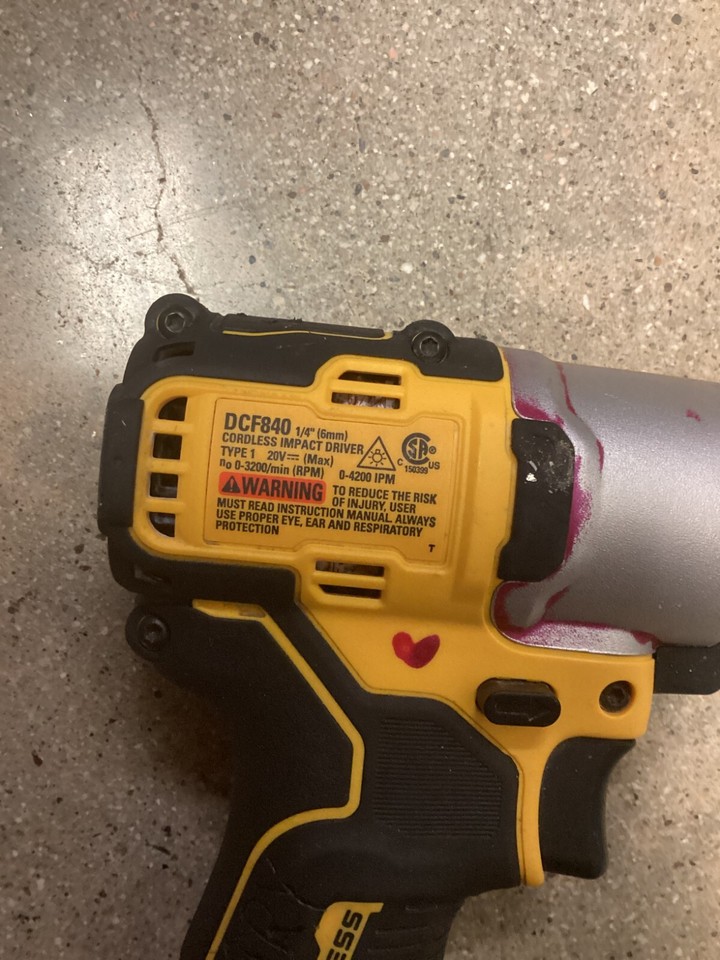 DEWALT DCF840 20V MAX 1/4-inch Brushless Cordless Impact Driver with ...