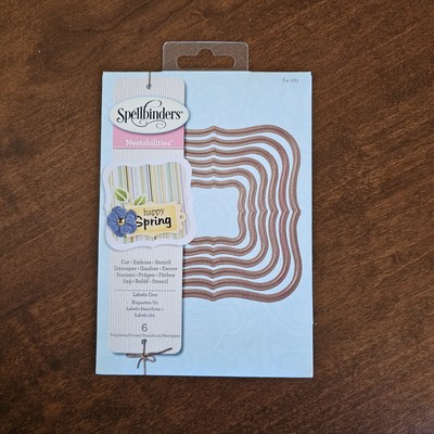 Spellbinders Nestabilities Cut Emboss Stencil Template Labels Gift Tags ...