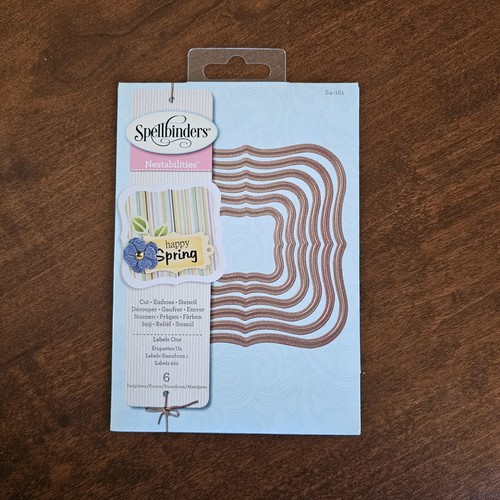 Spellbinders Nestabilities Cut Emboss Stencil Template Labels Gift Tags ...
