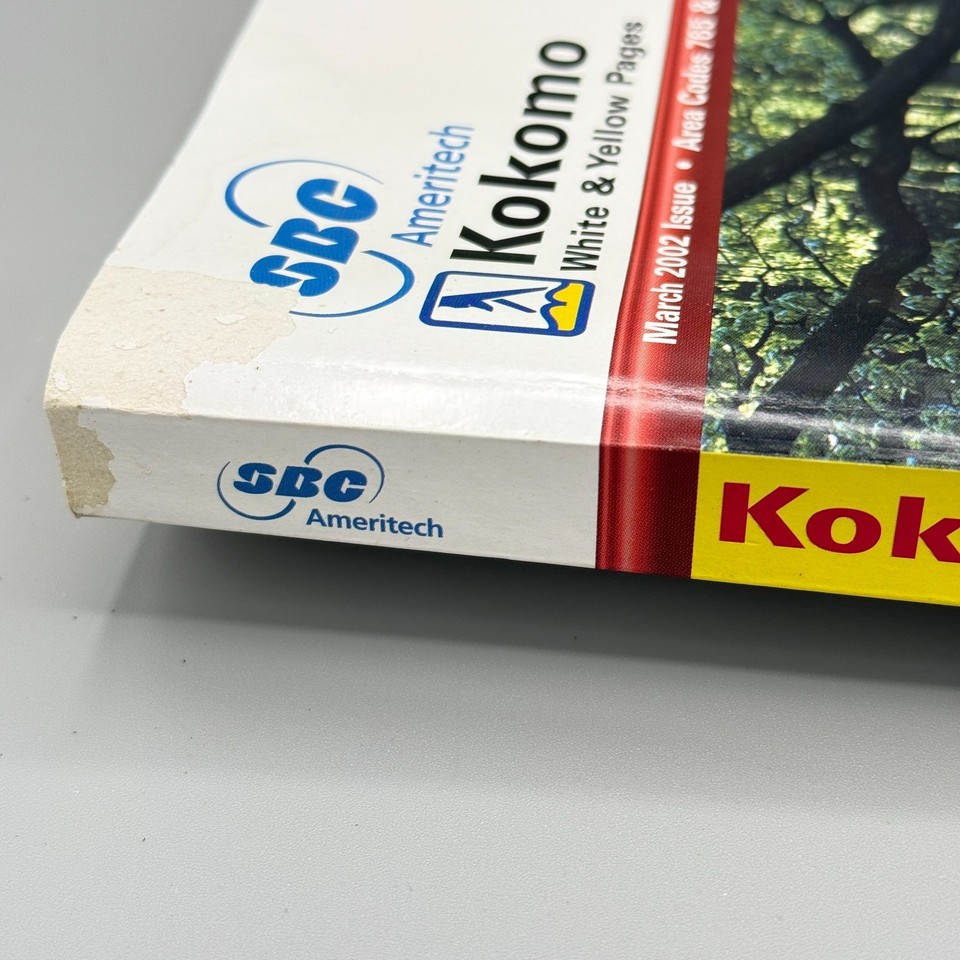 2002 SBC Ameritech KOKOMO White & Yellow Pages Telephone Phone Book | eBay