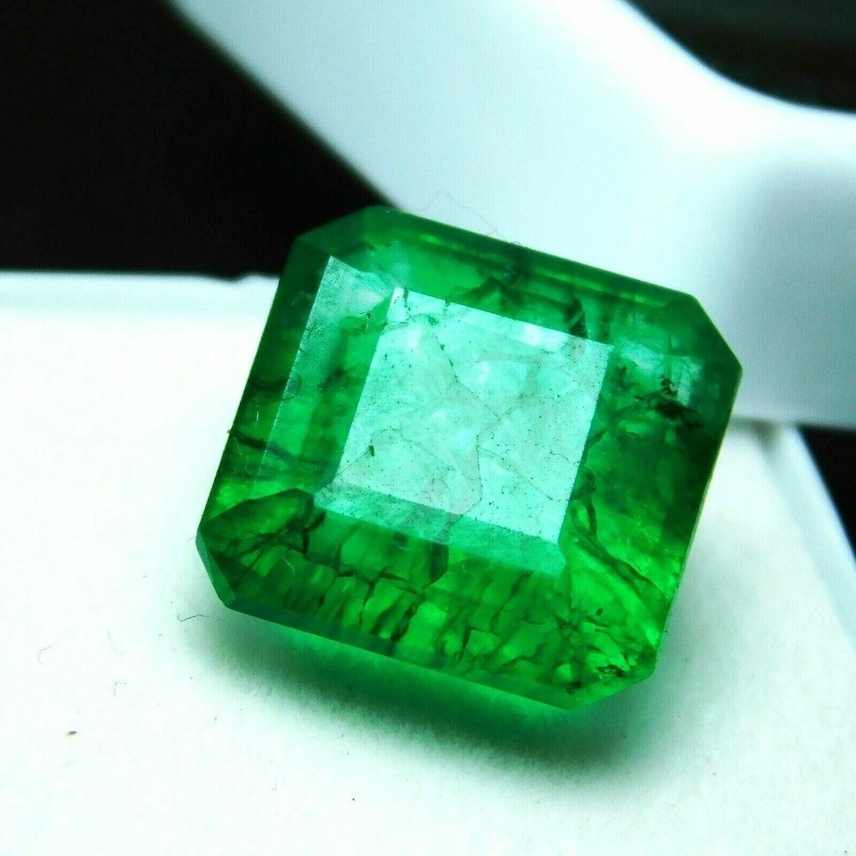 Genuine Natural Emerald GREEN Square Shape 6.20 Ct CERTIFIED Loose ...