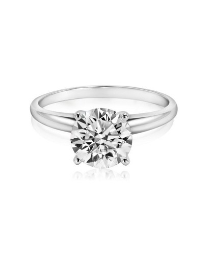 14K White Gold IGI Certified Lab-Grown Diamond Engagement Ring (2 CTW F ...