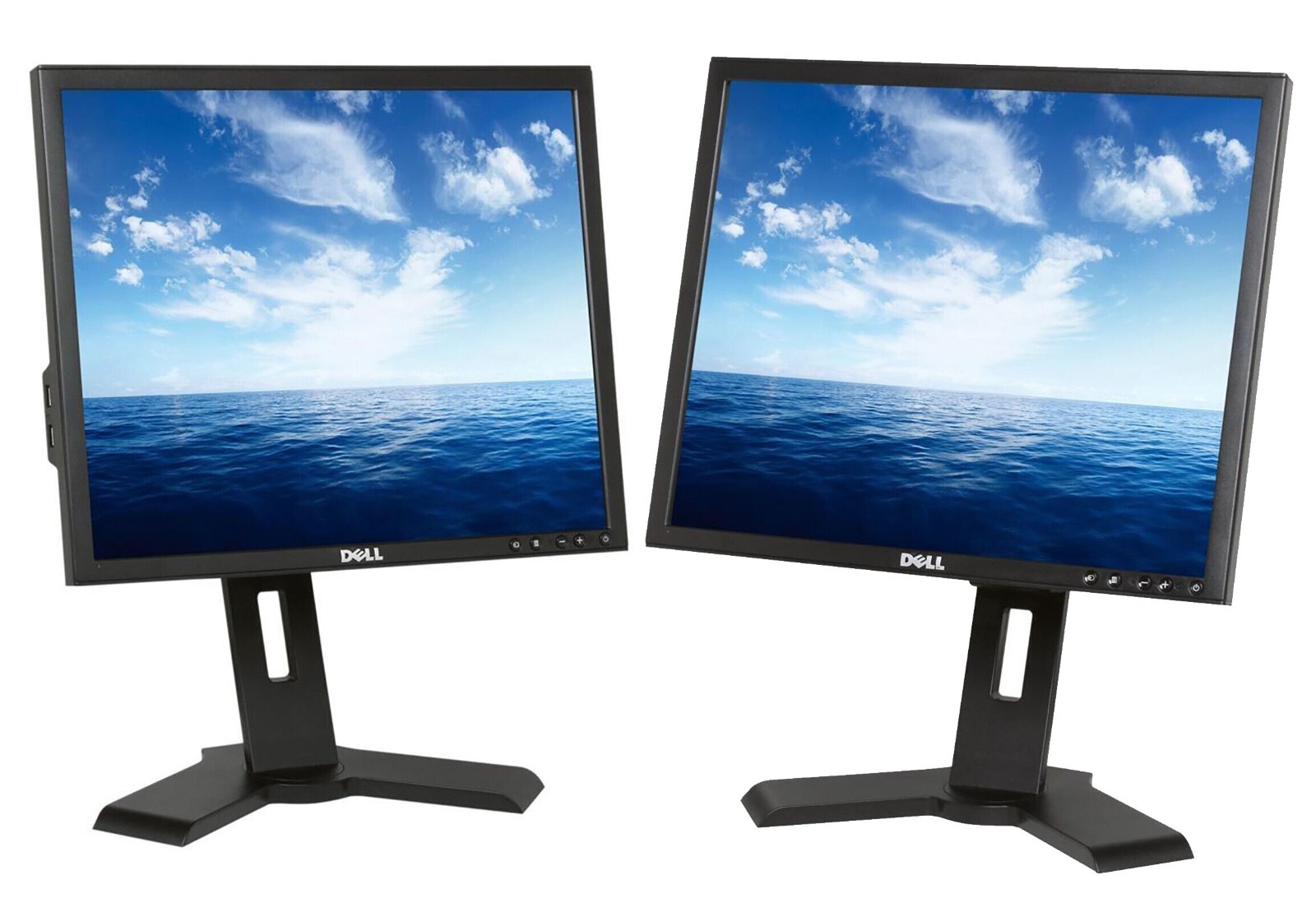 Lot of 2 Dell P190S 19" 1280X1024 Flat Panel LCD Monitor DVI 5:4 *GRADE ...