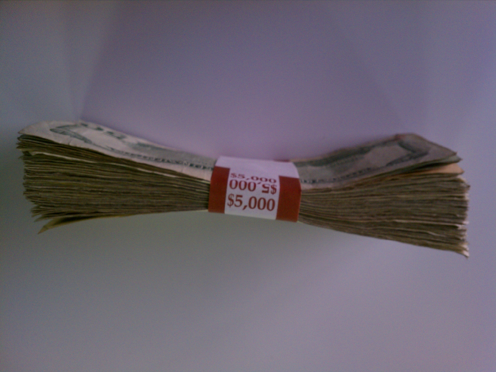 500 - New Self-Sealing Currency Bands - $5000 Denomination - Straps ...