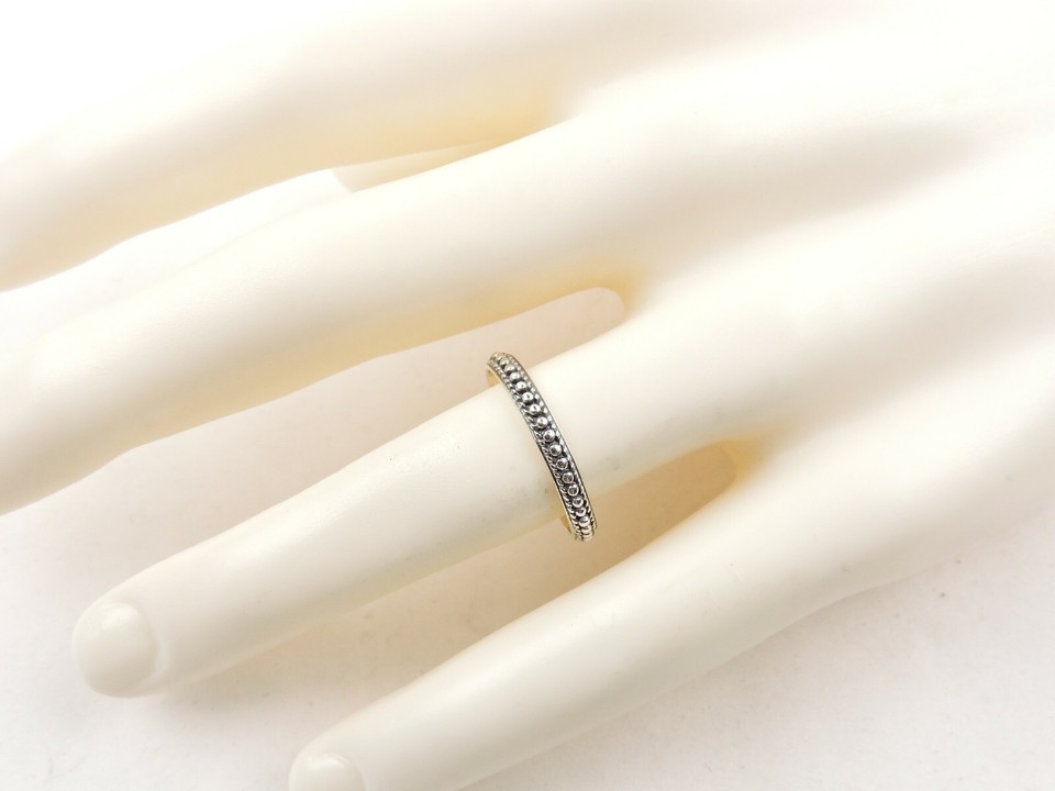 Sterling Silver Textured 3 mm Wide Band Ring - Free Gift Packaging | eBay