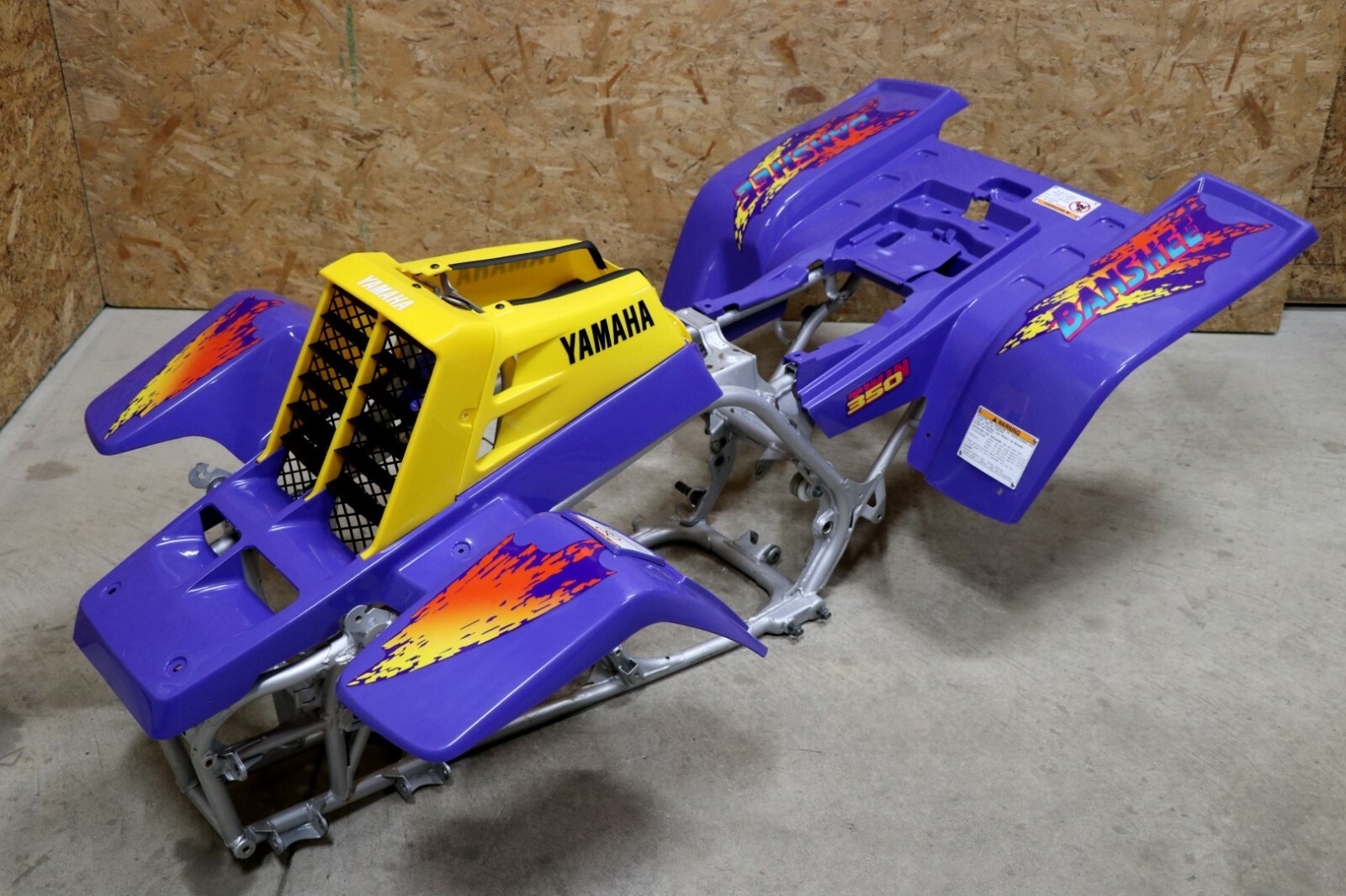 Yamaha Banshee fenders + gas tank plastic grill + graphics VIOLET ...