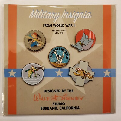 Military Insignia From World War 2 Disney Pin set Of 5 Volume 1 LE Of ...