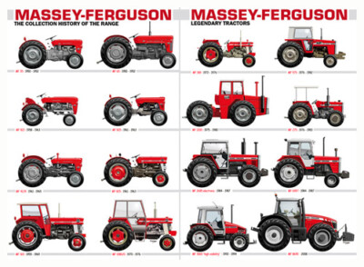 A3 Massey Ferguson Tractor Collection Agriculture Poster Picture ...