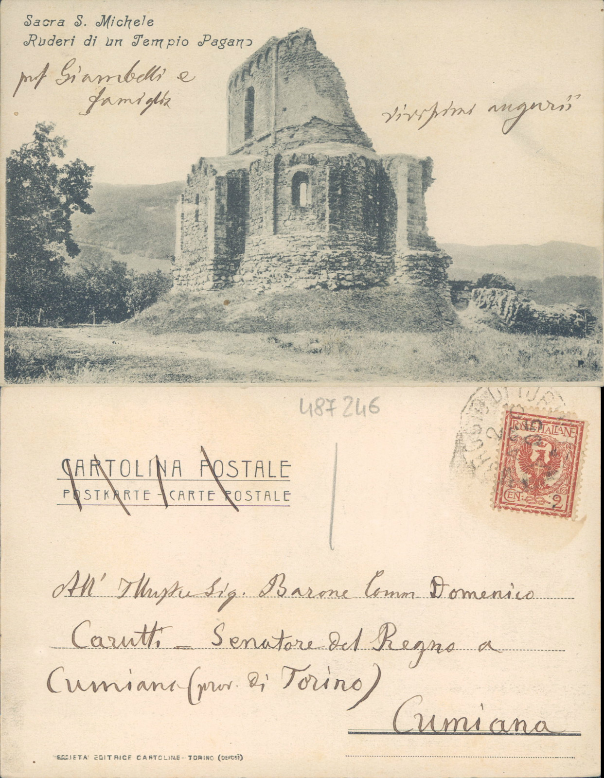 Holy Saint Michele, Temple Pagan, Viaggiata-F.p.piemonte (To) N.43635 ...