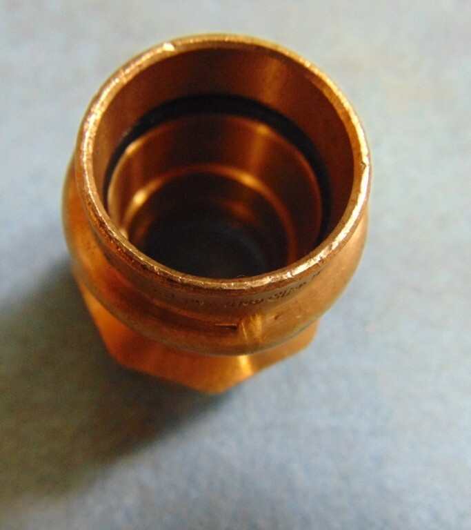 VIEGA PROPRESS ZERO LEAD BRONZE FEMALE PRESS X M NPT, 3/4" X 1", 79235 ...