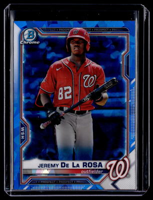 2021 Bowman Chrome Sapphire Jeremy De La Rosa Washington Nationals #BCP ...