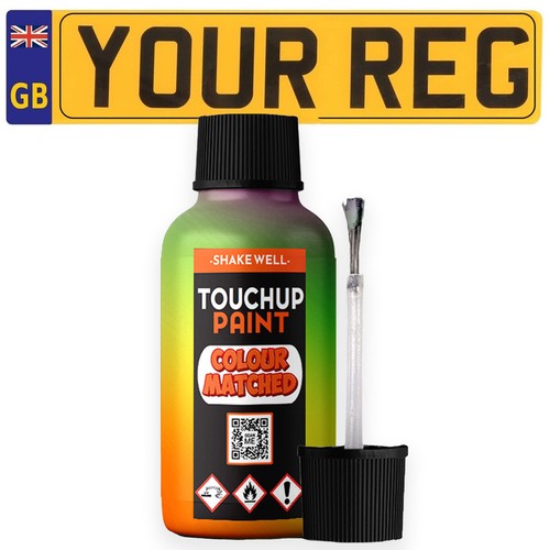 Touch Up Paint Mixed By Car Registration Reg 30ml Stone Chip Brush Chip ...