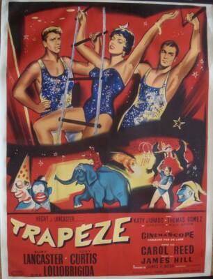 TRAPEZE French Grande movie poster B 47x63 LANCASTER CURTIS ...