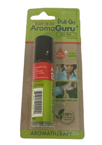 Aroma Guru Roll-On Aromatherapy 100% TEA TREE + SWEET ALMOND OIL .27 oz ...