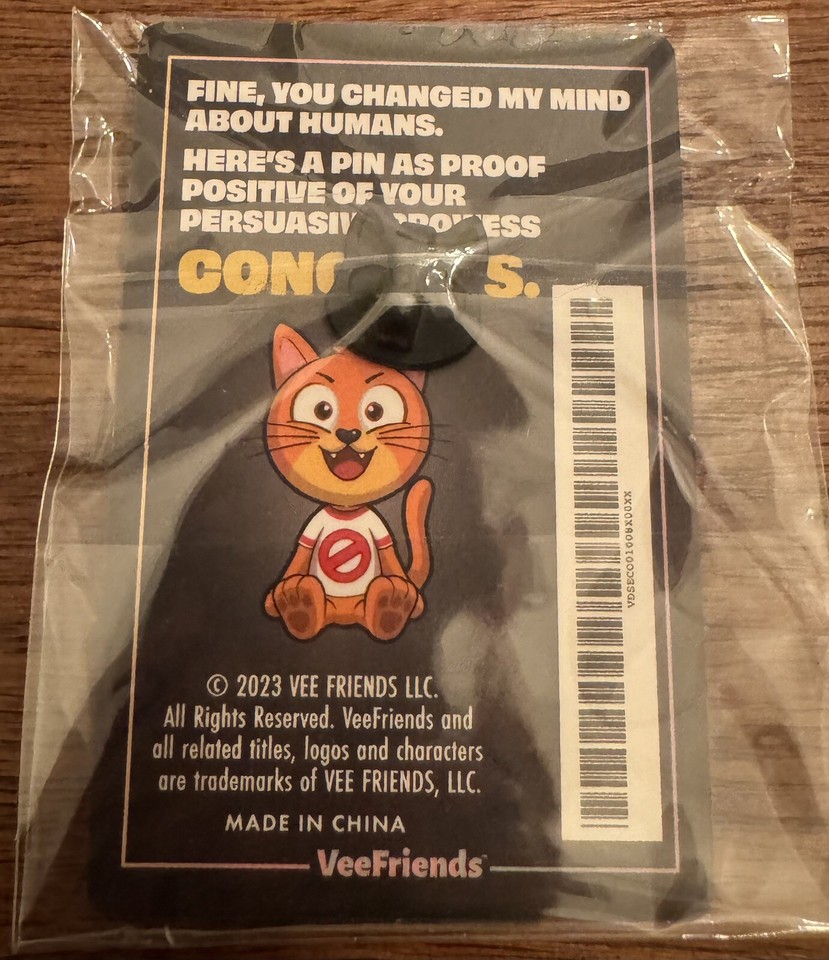 Veefriends Cynical Cat Burn Island Eruption 5 Pin Collectable Limited ...