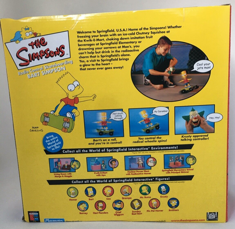 The Simpsons Radio Control Skateboarding Bart Simpson New | eBay