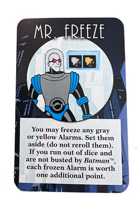 Batman Animated Series Dice Game Mr. Freeze promo card NEW | eBay