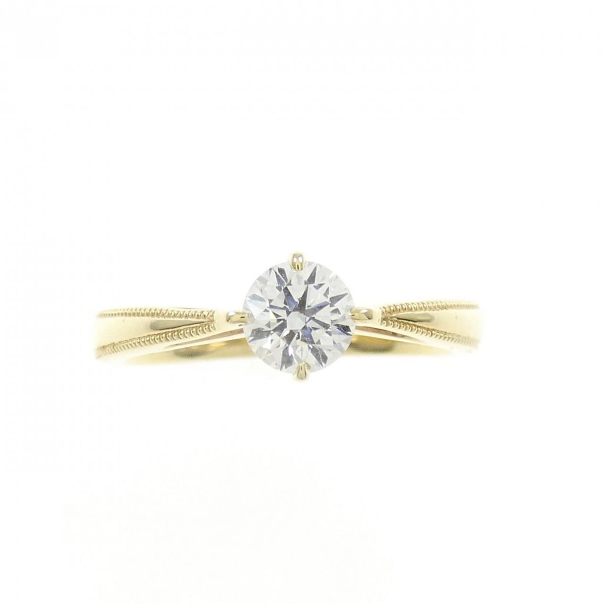 Authentic K18YG Diamond Ring 0.305CT G VS2 3EXT H&C #260-007 Authentic K18YG Diamond Ring 0.305CT G VS2 3EXT H&C #260-007
