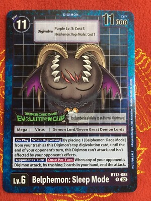 Belphemon: Sleep Mode BT13-088 Digimon CCG Evolution Cup 2024 ...