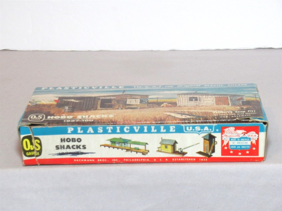 Vintage 0-S Plasticville 1627 100 Marbled Hobo Shacks Complete w/ OB | eBay