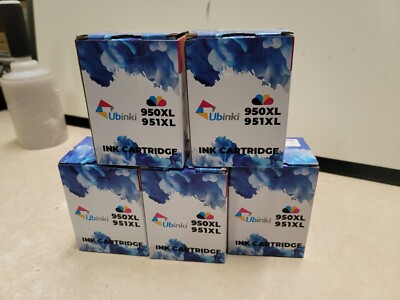 5 BOXES Ubinki 950XL 951XL Ink Cartridges (4 Pack) Black, Cyan, Magenta ...