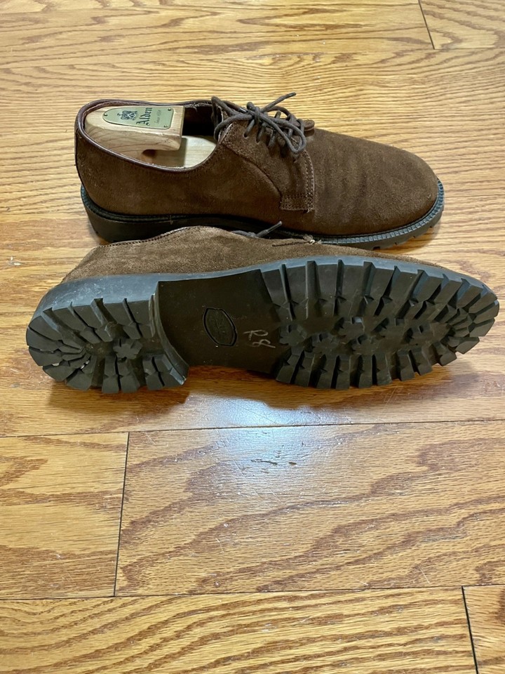 Brooks Brothers Mens Dress Shoes 9 D Brown Suede Leather | eBay