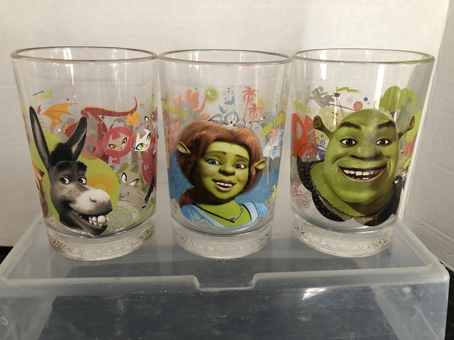 Set Of Three Mcdonalds Shrek Collectors Glass Cups | eBay