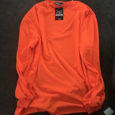 NLJ Traders Pro One Mens Long Sleeve Orange Shirt Size L | eBay
