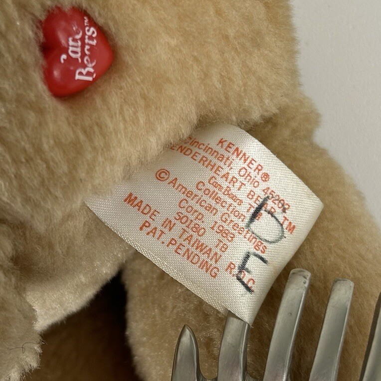 Vintage 1983 Kenner Care Bears Tenderheart Bear Brown Fur Plush Toy ...