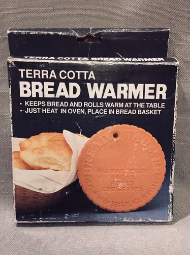 Vintage Original 1988 Fox Run Craftsmen Terra Cotta Round Bread Warming ...