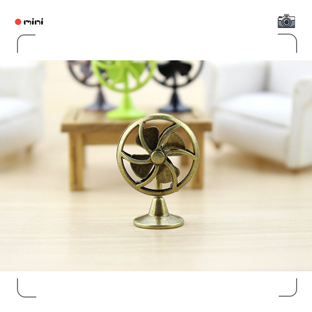 1:12 Scale Dollhouse Minature Metal Fan Model Doll's House Furniture ...