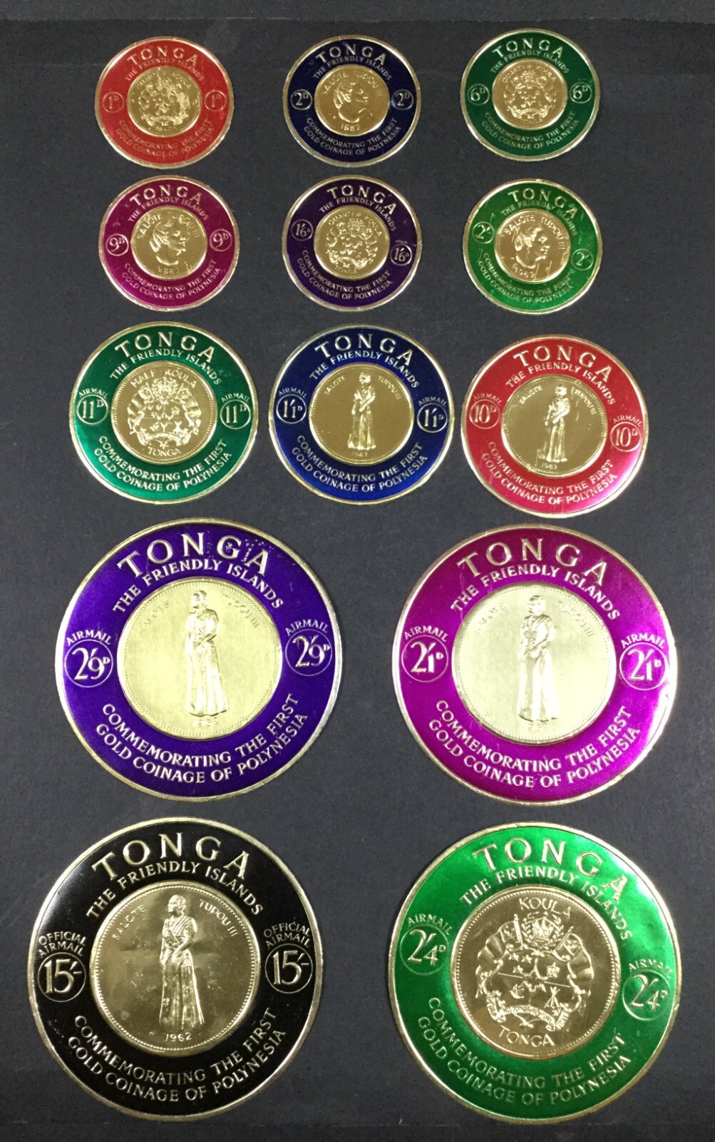 MOMEN: TONGA GOLD COIN SET UNUSED LOT #68055 | eBay