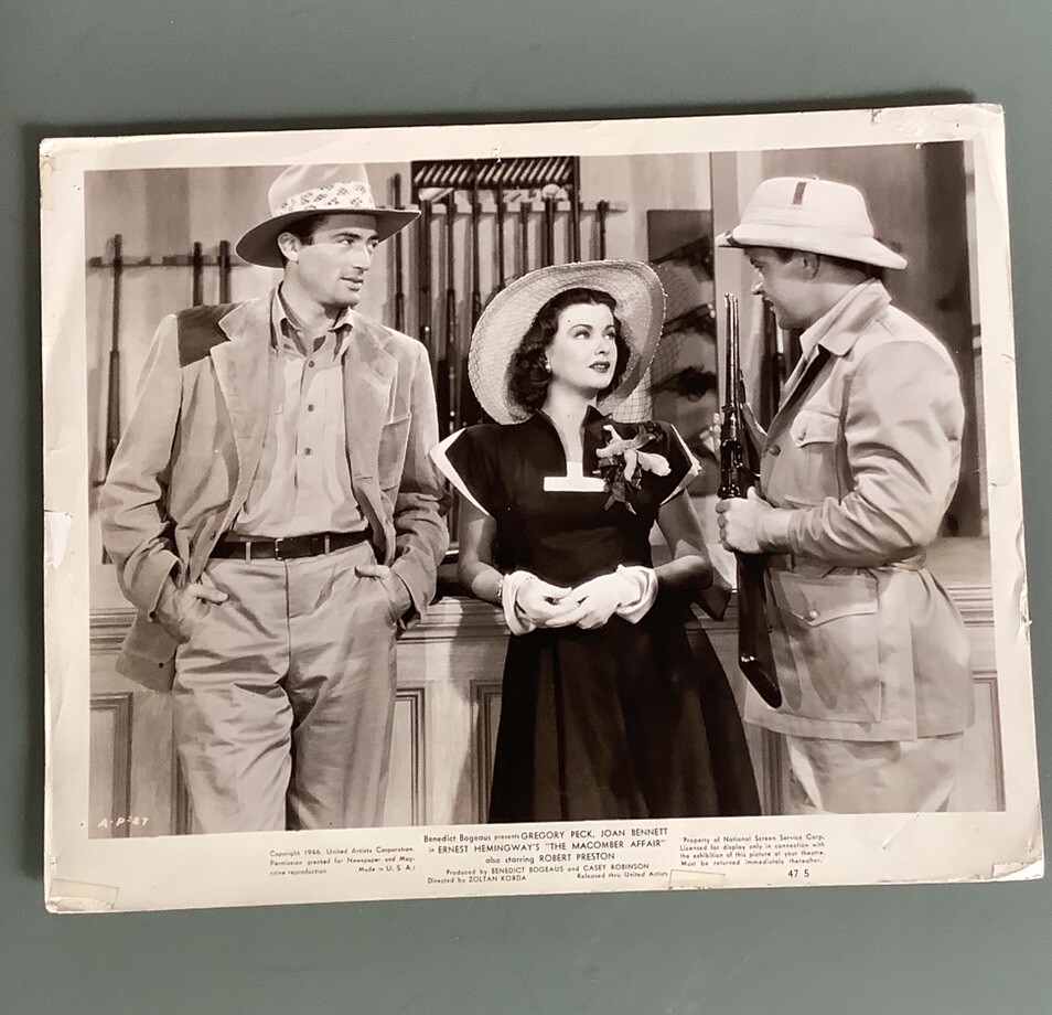 Original Gregory Peck And Joan Bennett In 1947 The Macomber Affair ...