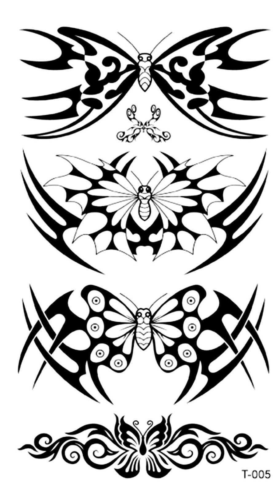 Tribal Butterfly Tattoos Designs
