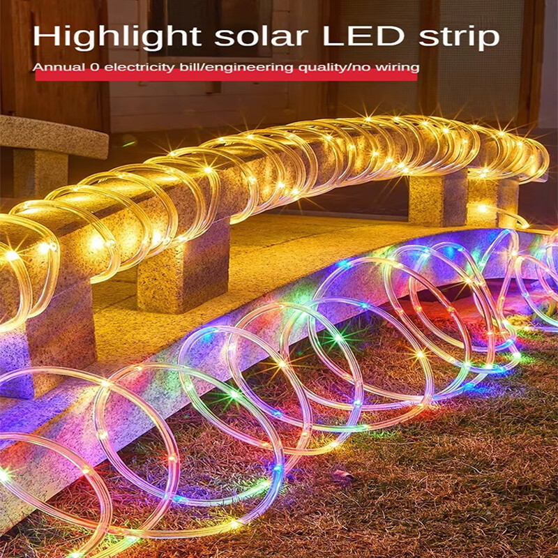104FT Solar Rope Tube 300 LED Lights Waterproof String Light Outdoor ...