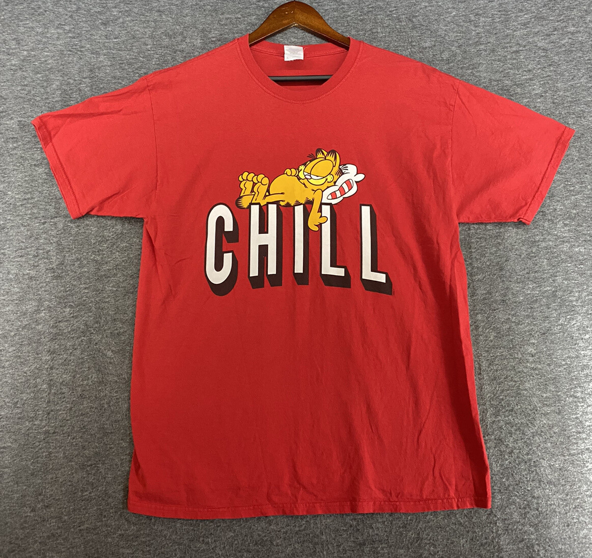 Garfield Red Chill Netflix Font Short Sleeve Graphic … - Gem