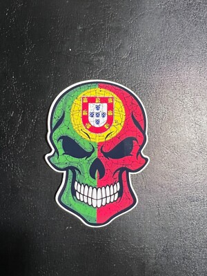 Portuguese Skull Sticker – 3.25" Premium Vinyl Decal for Cars, Laptops ...