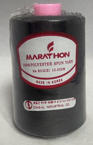 Marathon Machine Embroidery Bobbin fill Thread 10,000m 60/2 BLACK ...