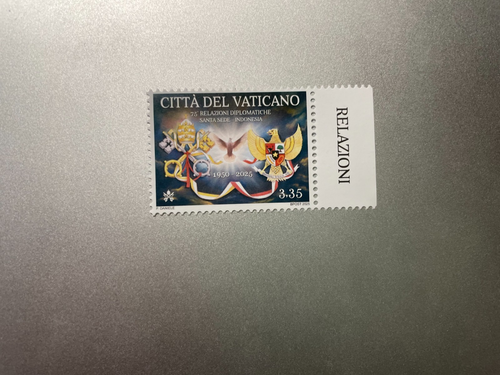 2025 Vaticano Singolo Francobollo 75 Relazioni diplomatiche Santa Sede ...