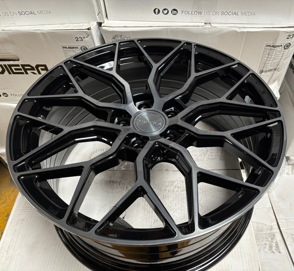19" MERCEDES EQA EQB RIVIERA RF108 FLOW FORMED GLOSS BLACK DT 8.5J ...