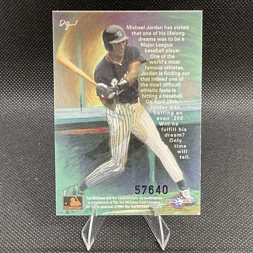 1994 Ted Williams Card Co. Dan Gardner Michael Jordan DG1 (manufactured ...