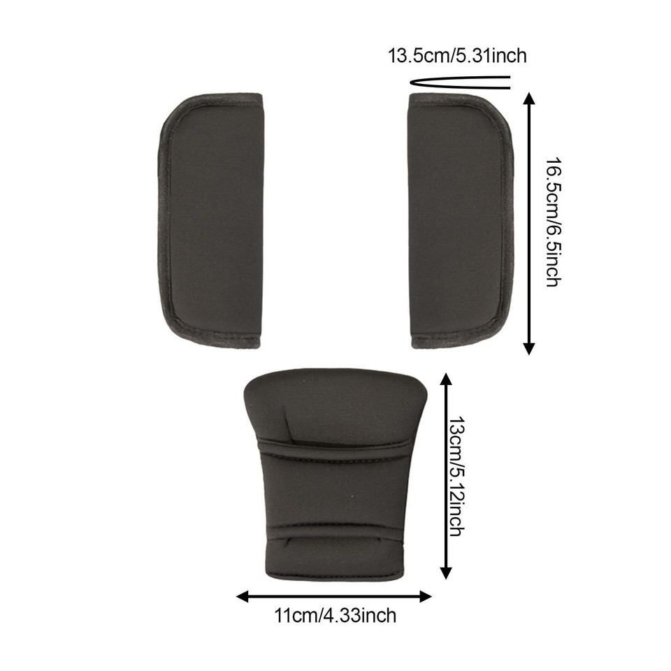 Stroller Shoulder Pads with Crotch Pad Soft Seat Belt Cover for Booster ...