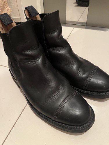 SANDERS hobo special order leather side gore boots UK8 | eBay