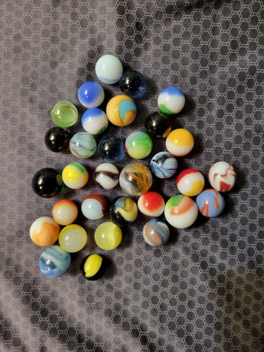 Vintage Marbles 32 Lot Swirl Patch Multiple Brands Sizes Colors | eBay