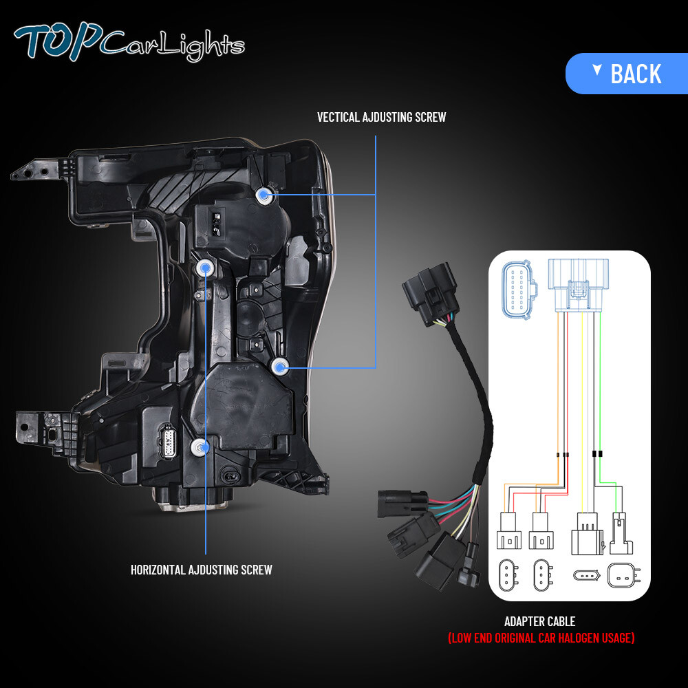 Full LED Headlights For 2020-2022 Ford F250 350 450 F550 Super Duty ...