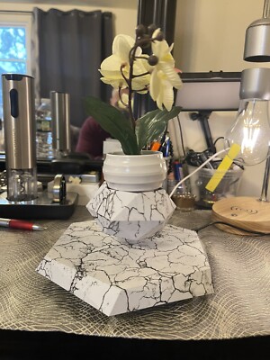 Floating Plant Pot Home Decor Electric Acrylic Suspended Polygon Flower ...