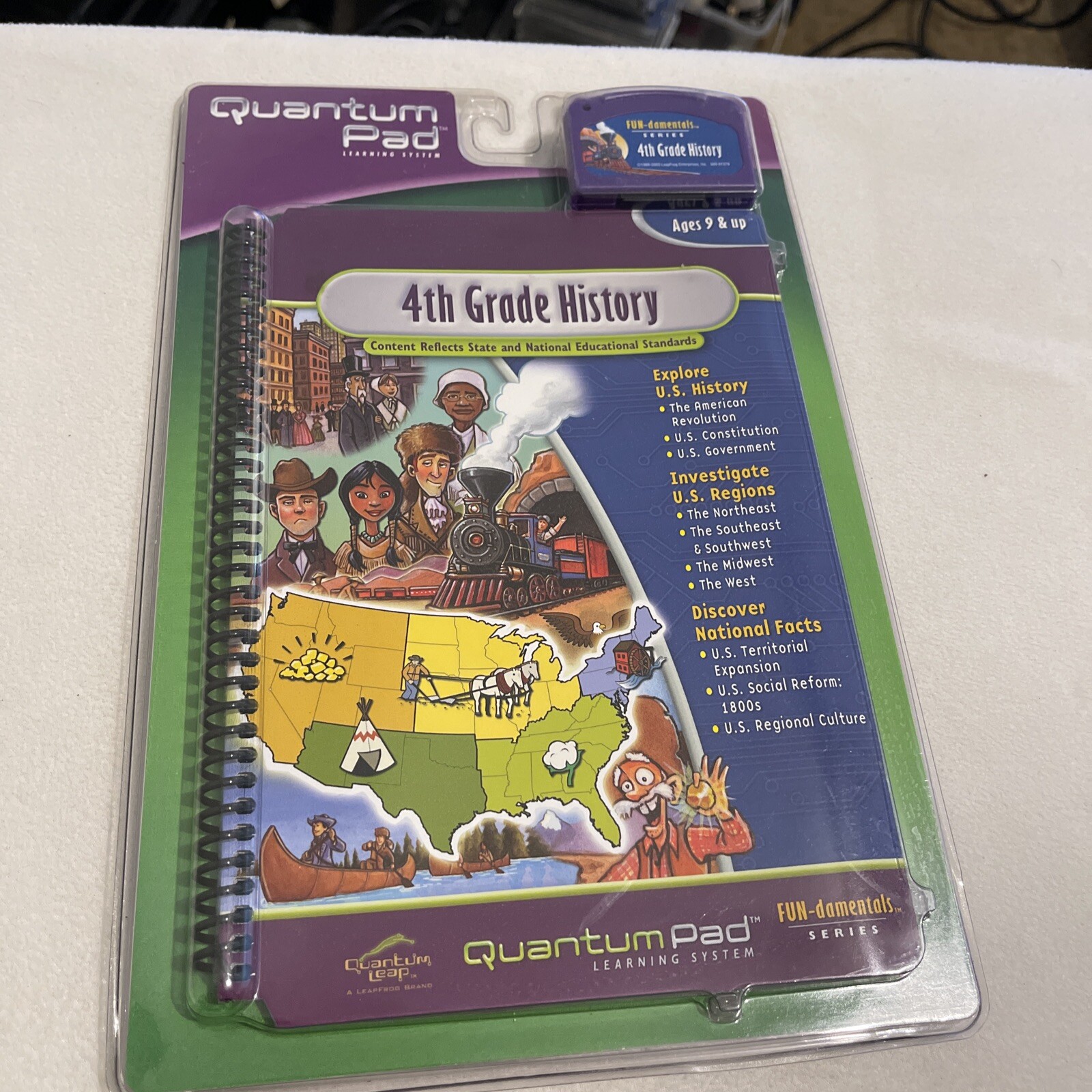 Quantum Leap Pad LeapFrog 4th Grade History Book & Cartridge Factory ...