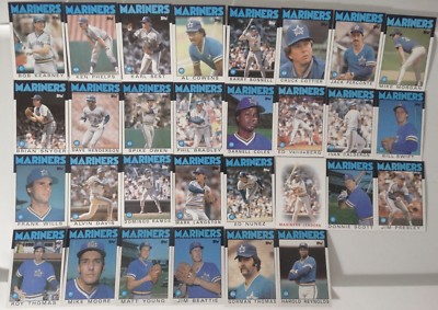 1986 Topps Seattle Mariners Team Set of 30 Baseball Cards | eBay