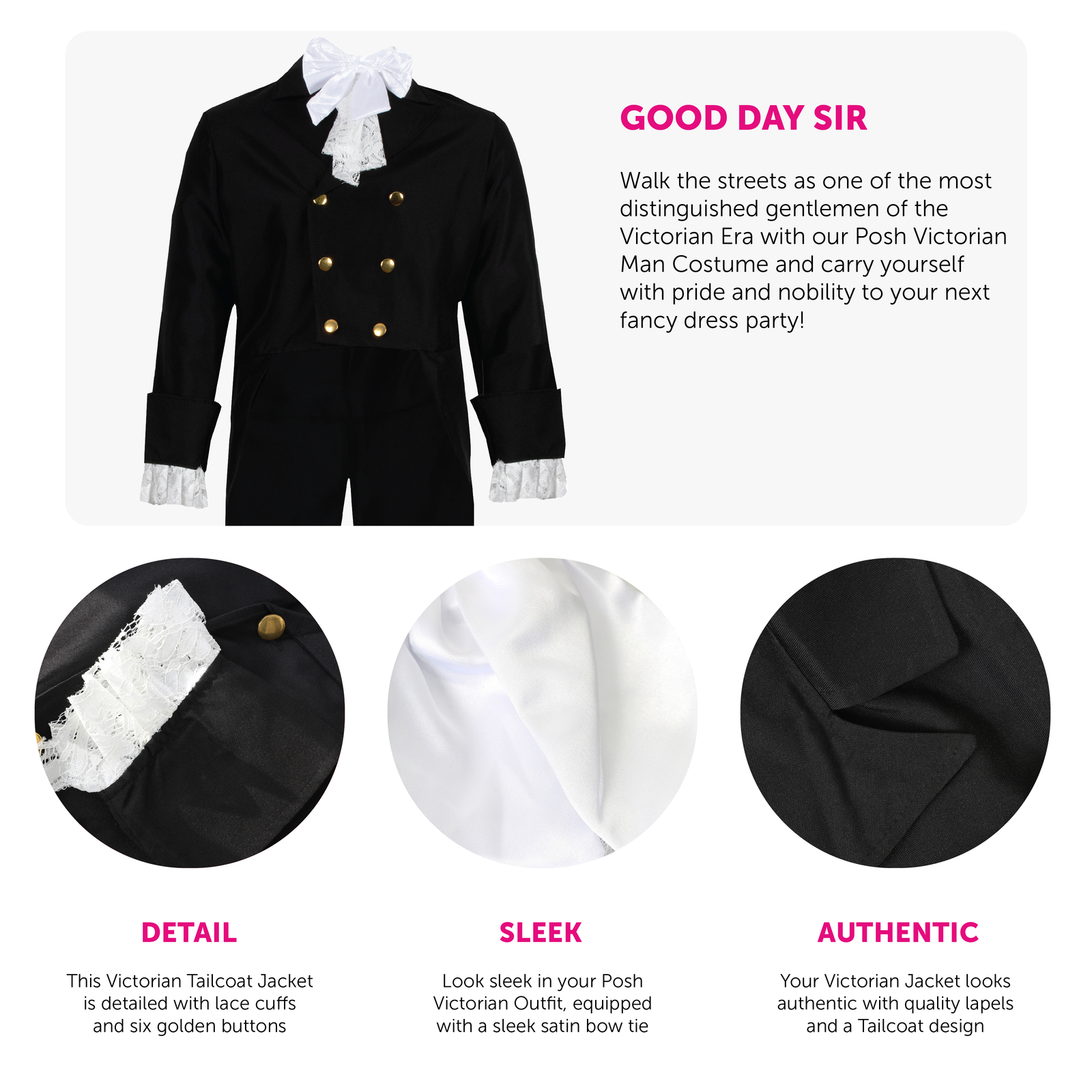 POSH VICTORIAN MAN CHRISTMAS CAROLLER DICKENSIAN GENTLEMAN FANCY DRESS ...