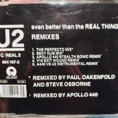 U2 – Even Better Than The Real Thing (5-Trk-CD / Perfecto-Mix / 1992 ...